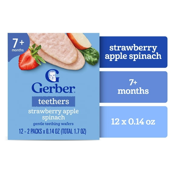 Gerber Stage 3 Baby Food, Teethers, Strawberry Apple Spinach, 1.7 oz ...