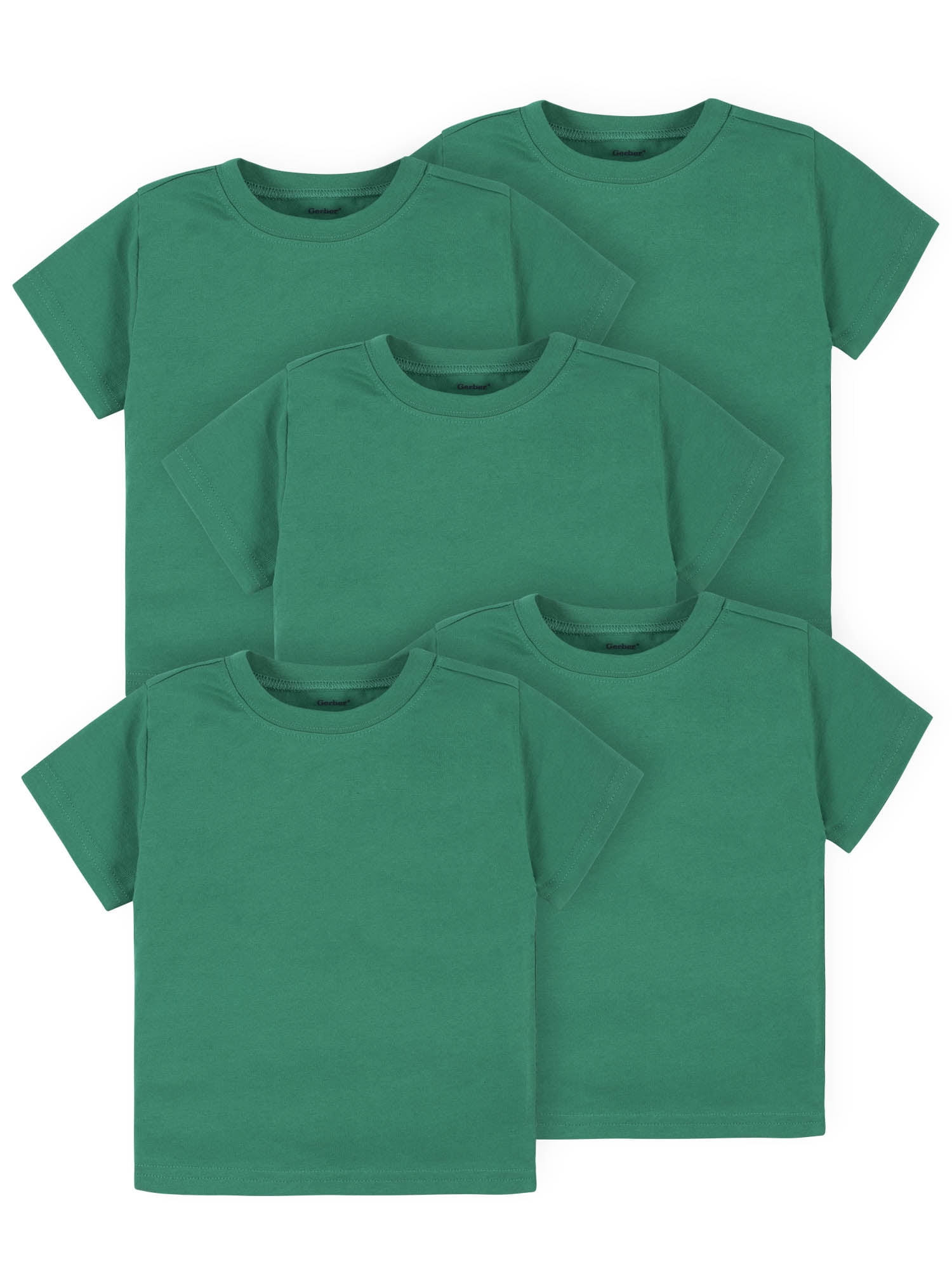 Gerber Baby & Toddler Boy or Girl Gender Neutral 5-Pack Short Sleeve ...