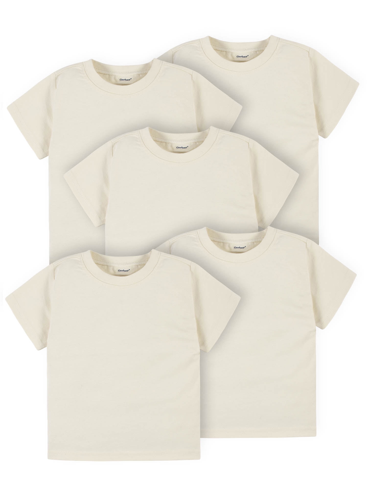 Gerber Baby & Toddler Boy or Girl Gender Neutral 5-Pack Short Sleeve ...