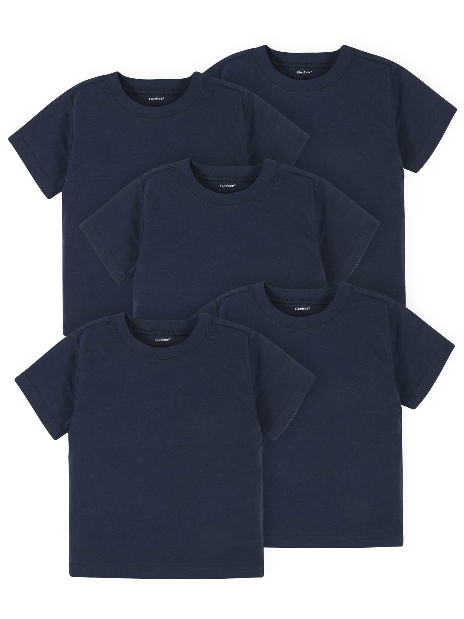 Gerber Baby & Toddler Boy or Girl Gender Neutral 5-Pack Short Sleeve ...