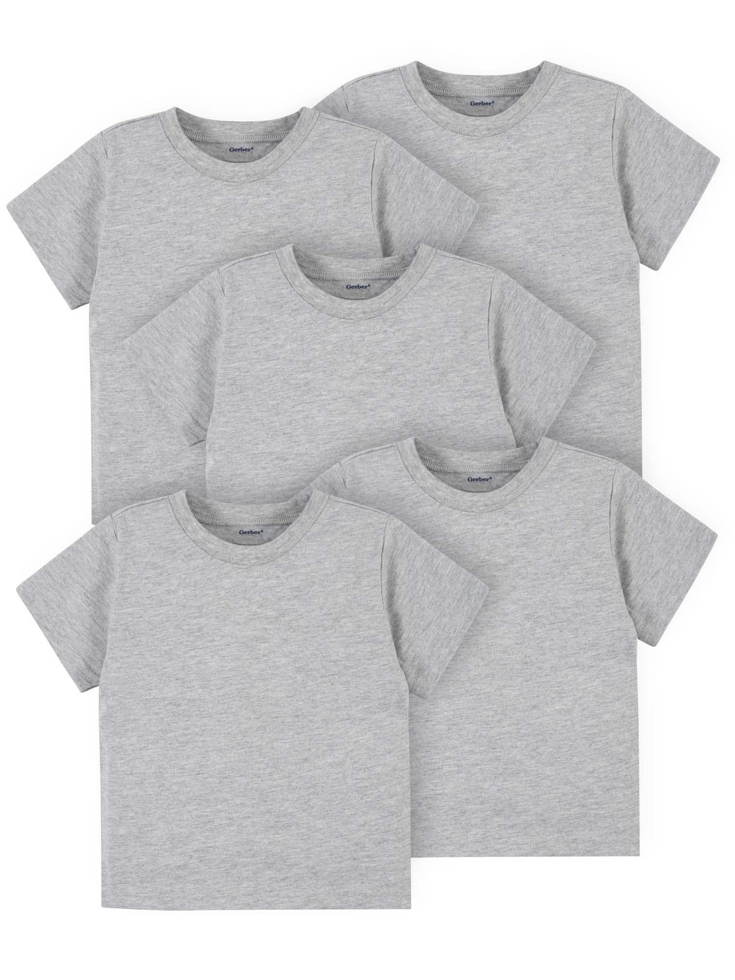 Gerber Baby & Toddler Neutral 5-Pack Short Sleeve Tee - Walmart.com
