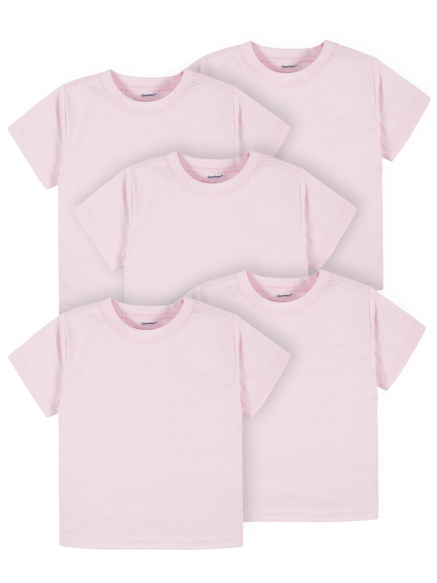 Gerber Baby & Toddler Neutral 5-Pack Short Sleeve Tee - Walmart.com