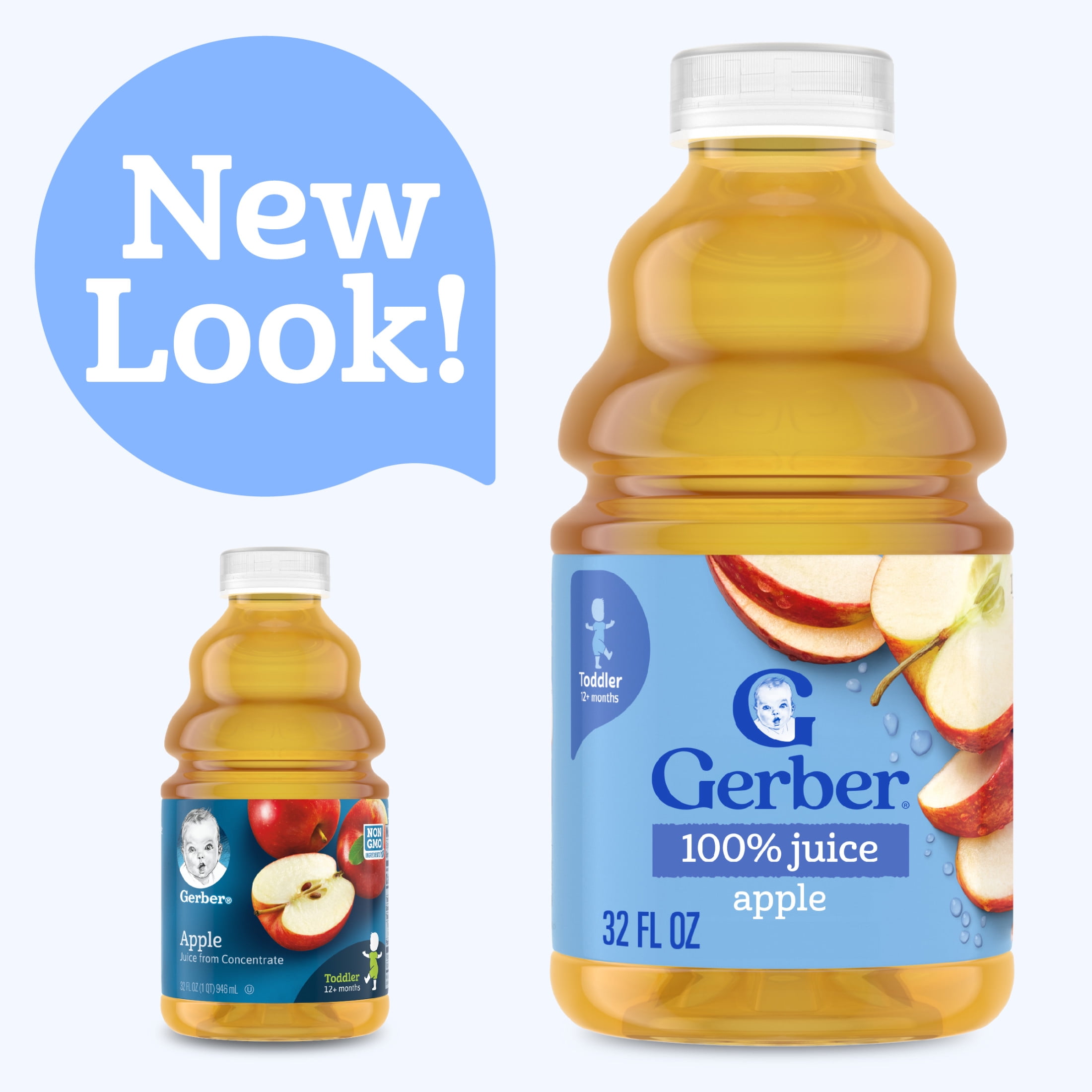 Gerber Toddler Food, Apple Juice, 32 fl oz Bottle - Walmart.com