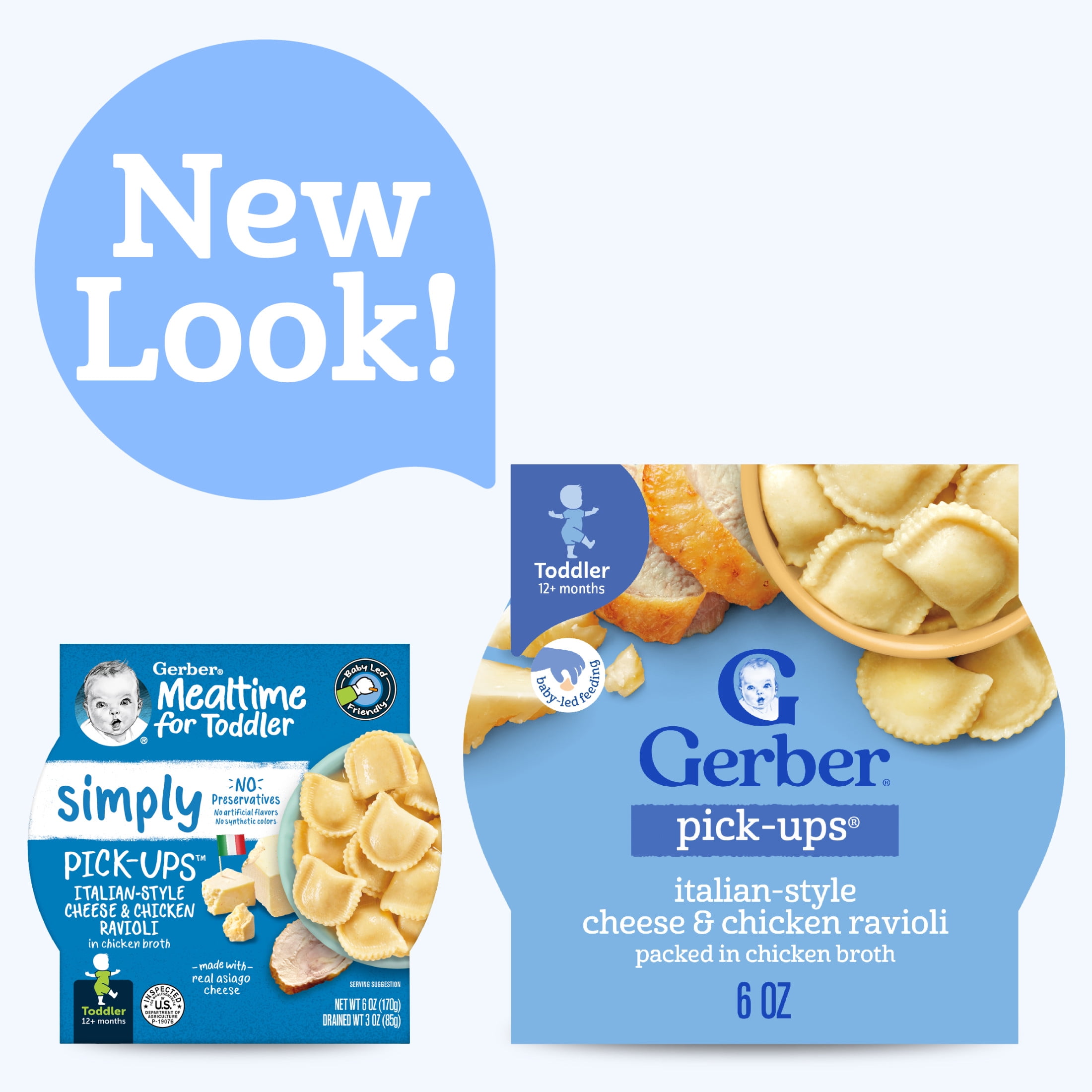 Gerber Toddler Food Baby Food, Italian-Style Chicken and Cheese Ravioli ...