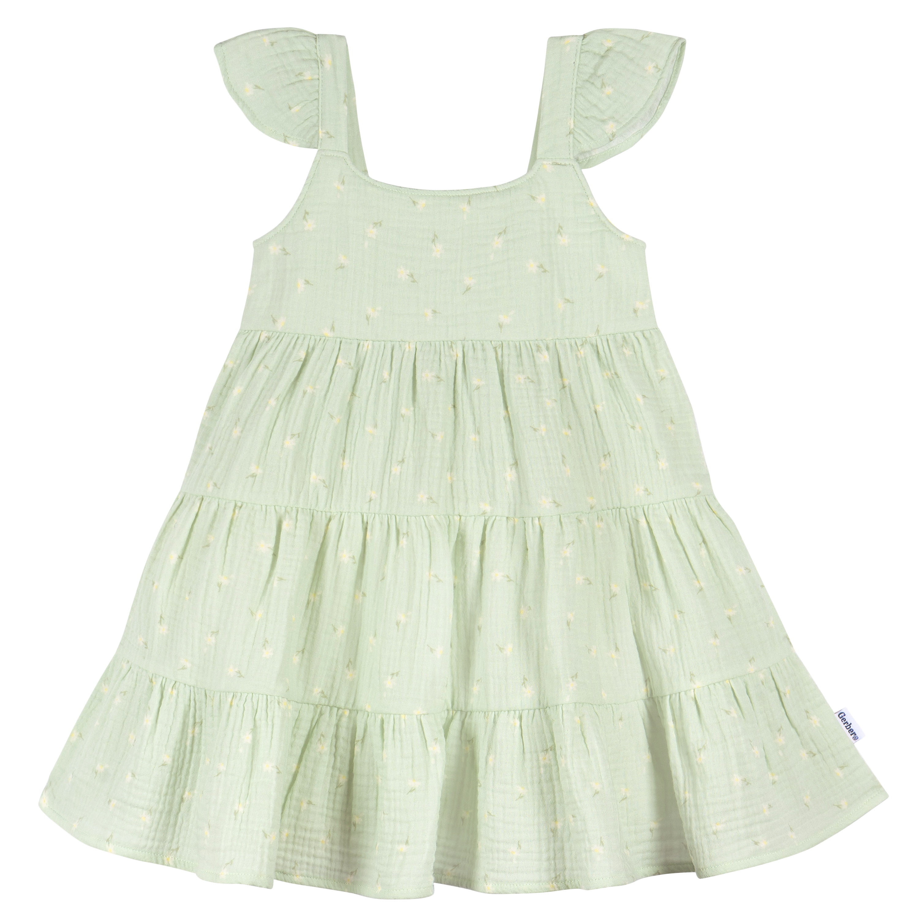 Gerber Toddler Girl Shoulder Ruffles Gauze Dress, Sizes 2T-5T - Walmart.com