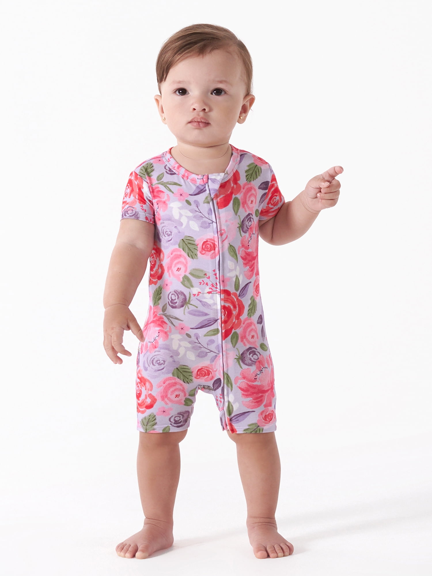 Gerber Unisex Baby Buttery Soft Short Sleeve Romper with Viscose Made ...