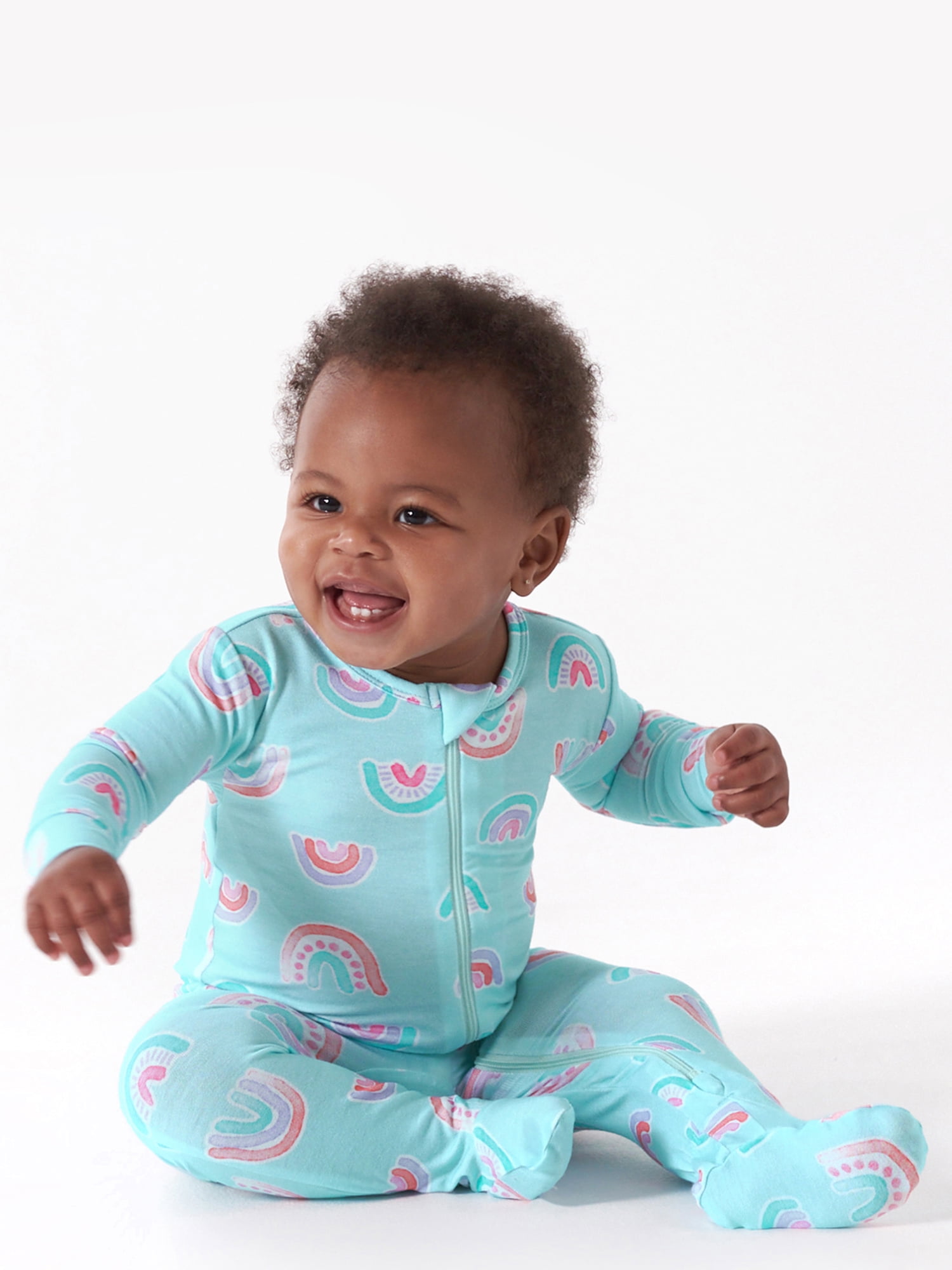Gerber Unisex Baby Toddler Buttery Soft Footed Pajama 2-Way Zipper with ...