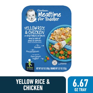 Gerber Lil' Entrees Toddler Food, Pasta Stars in Meat Sauce with Green ...