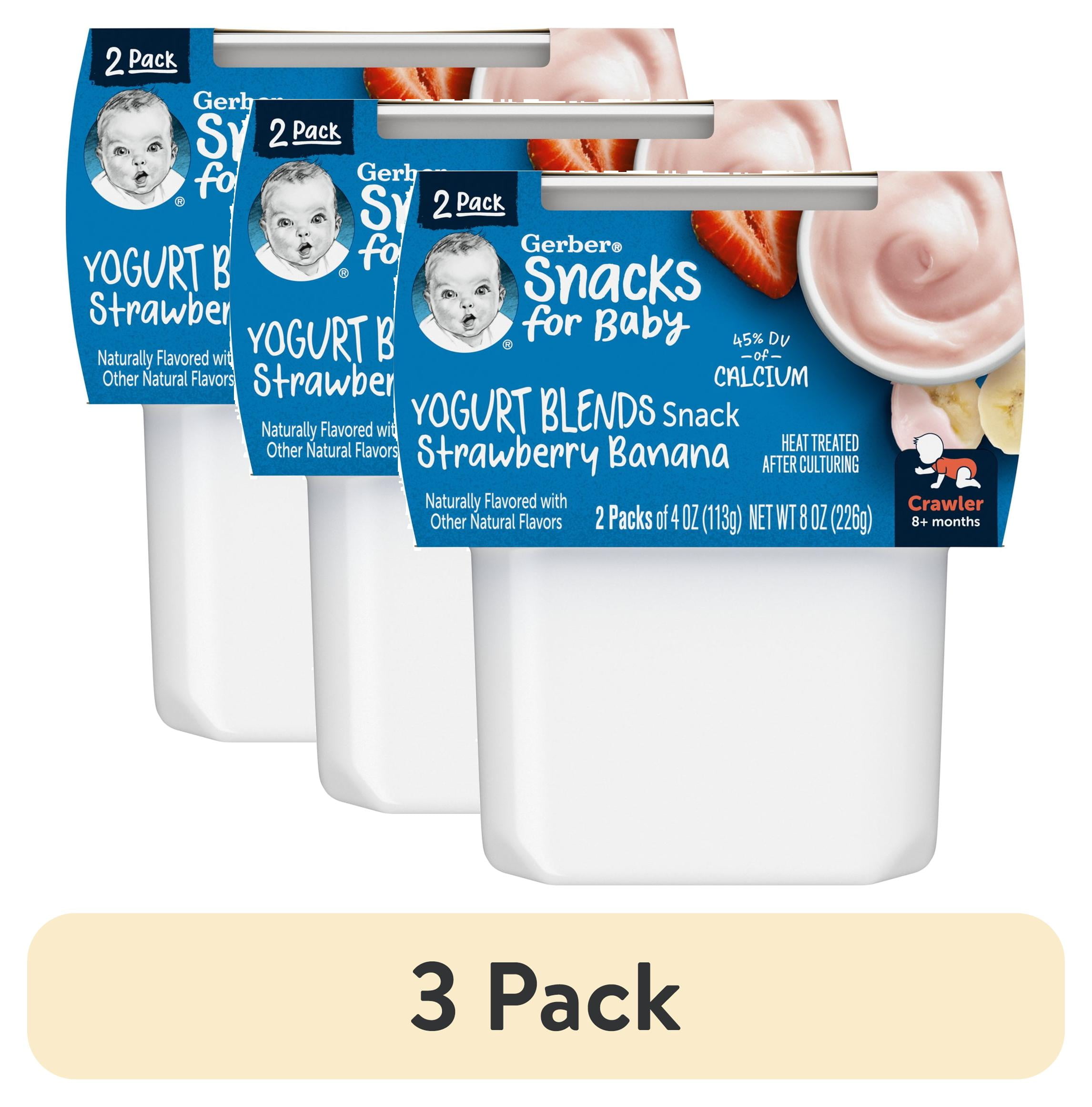 (3 pack) Gerber Yogurt Blends No Artificial Flavors Stage 3 Baby Food ...