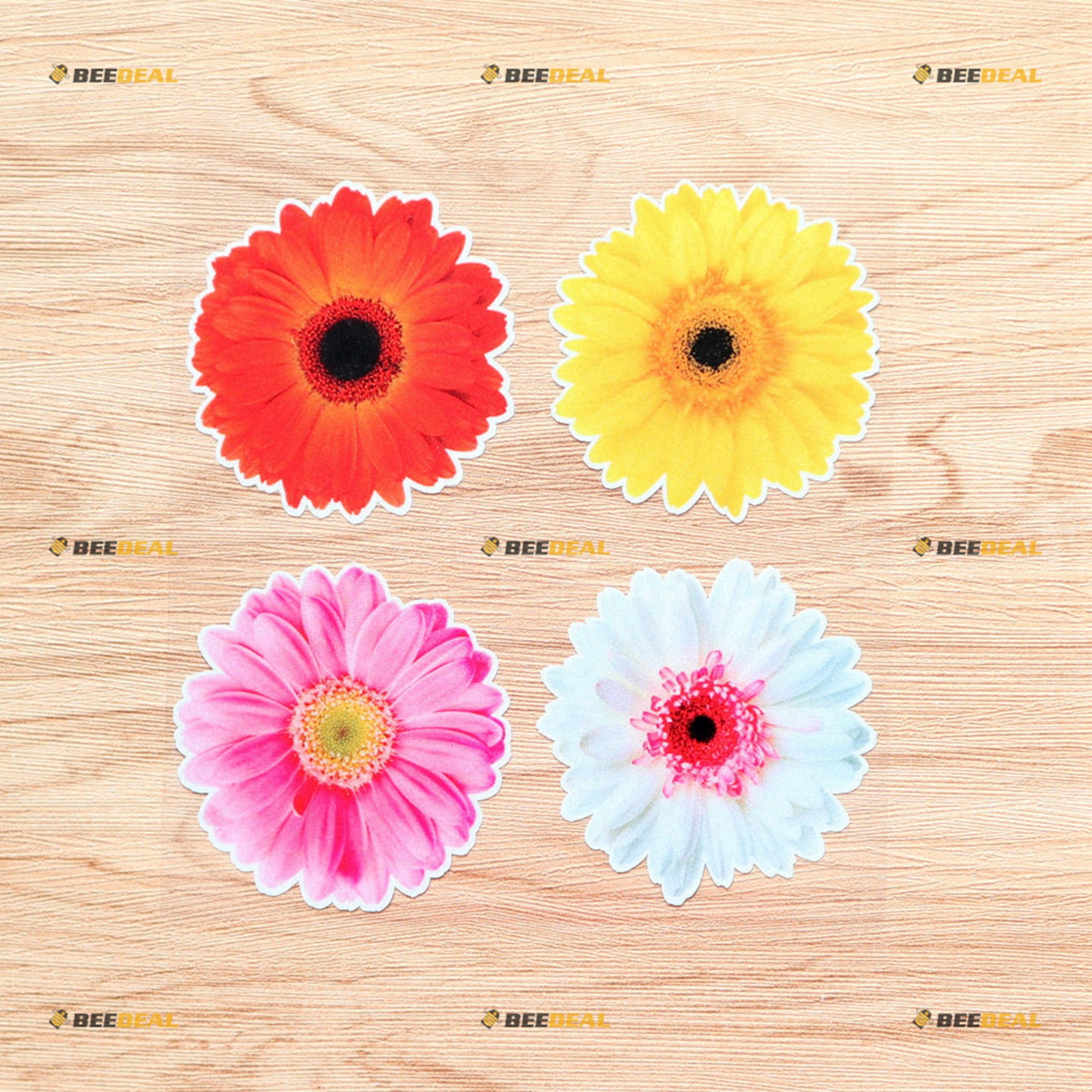 Gerbera Daisies Daisy Flower Vinyl Decal Sticker Pink Orange White ...