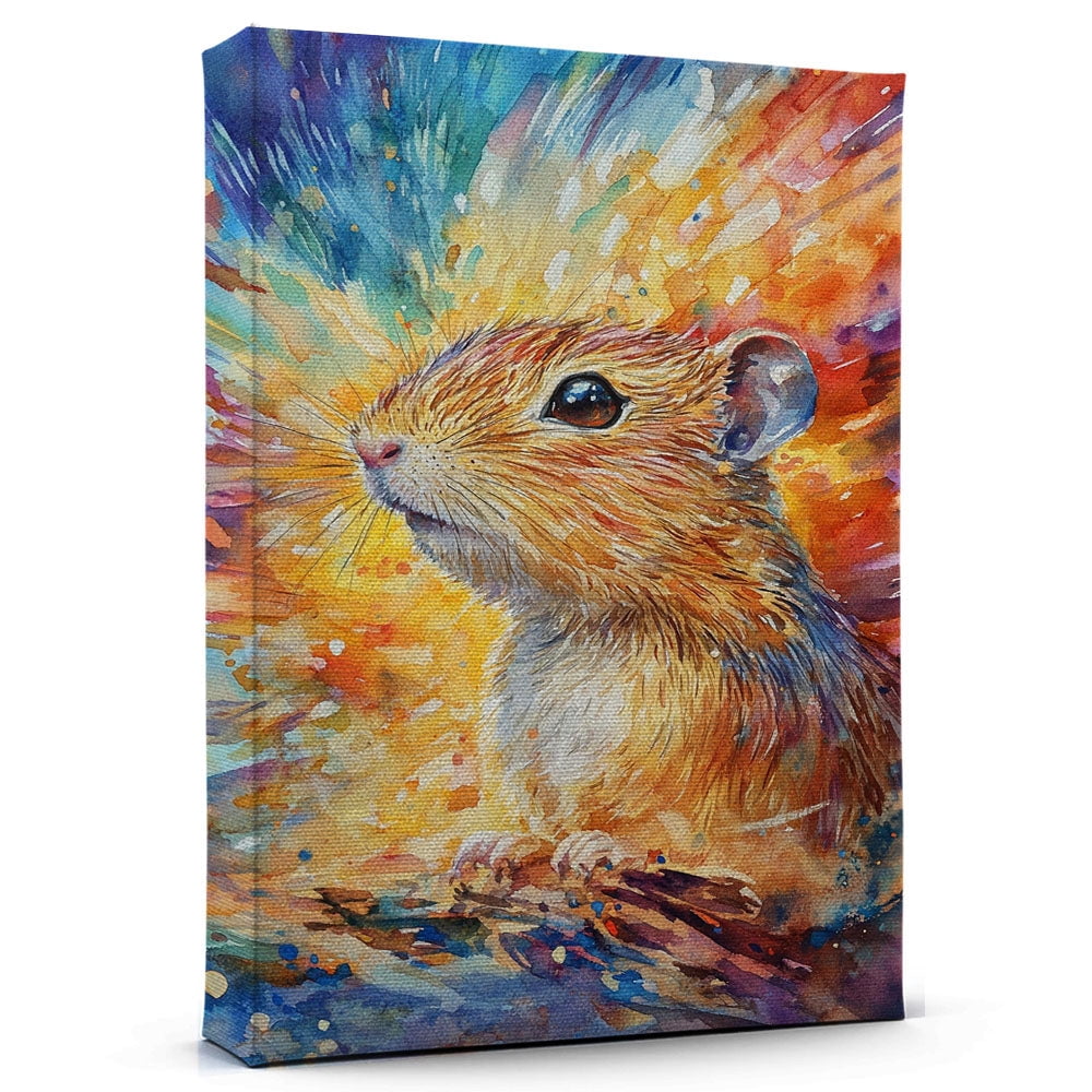 Gerbil Golden Canvas Wall Art Animal Decor, Gerbil Golden Canvas Prints ...