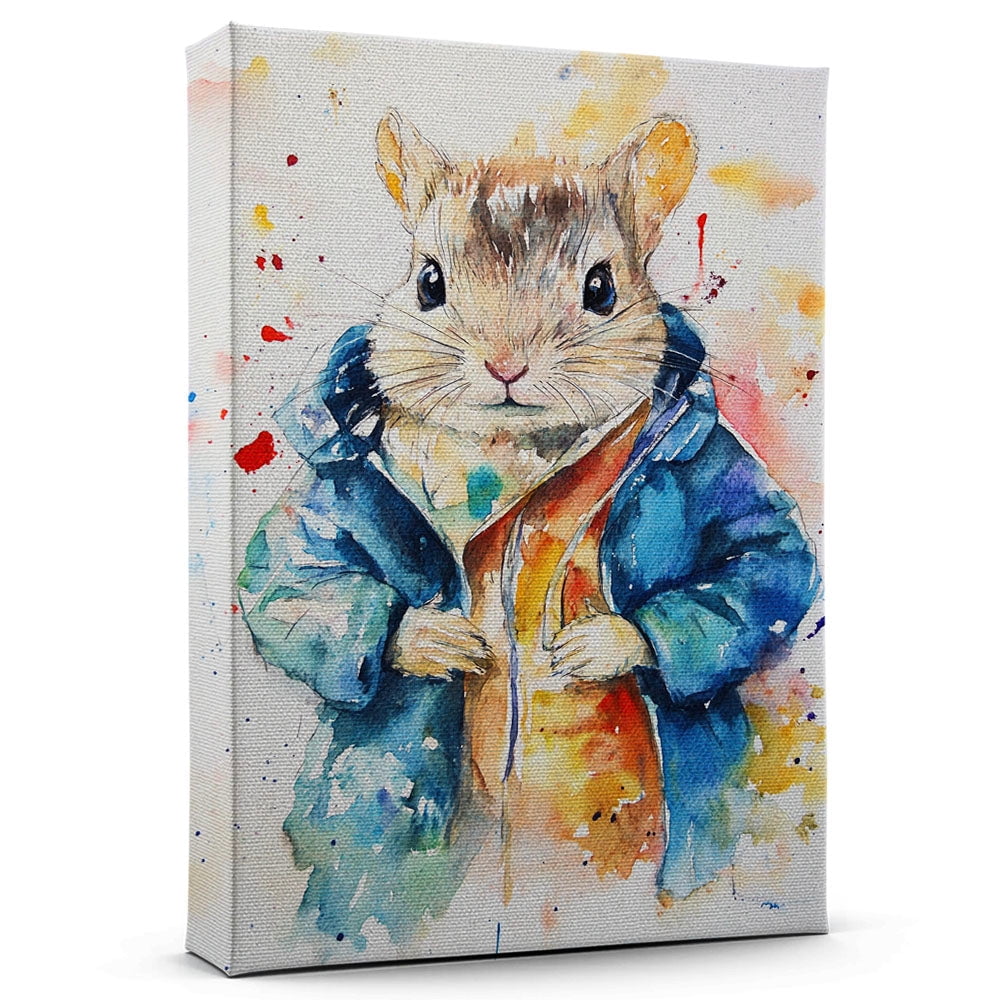 Gerbil Mongolian Canvas Wall Art Animal Decor, Gerbil Mongolian Canvas ...