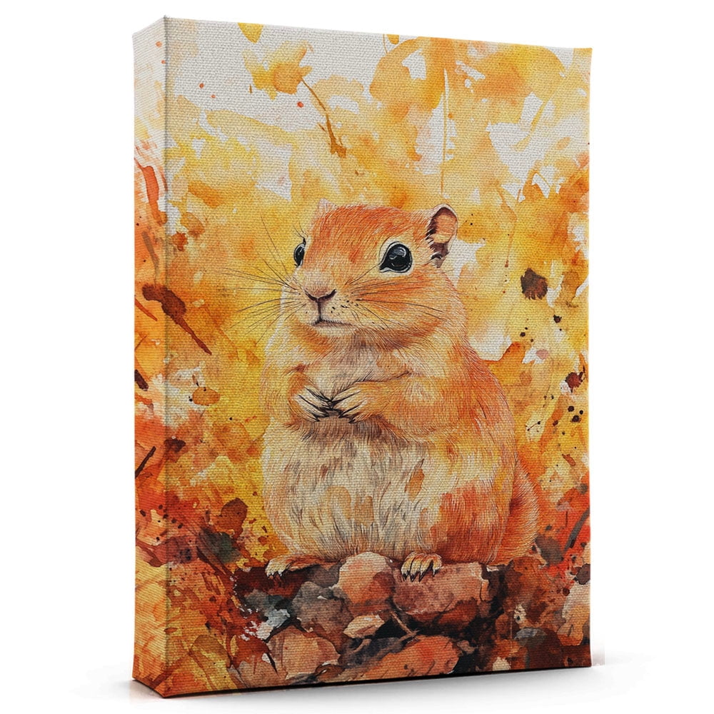 Gerbil Orange Canvas Wall Art Animal Decor, Gerbil Orange Canvas Prints ...