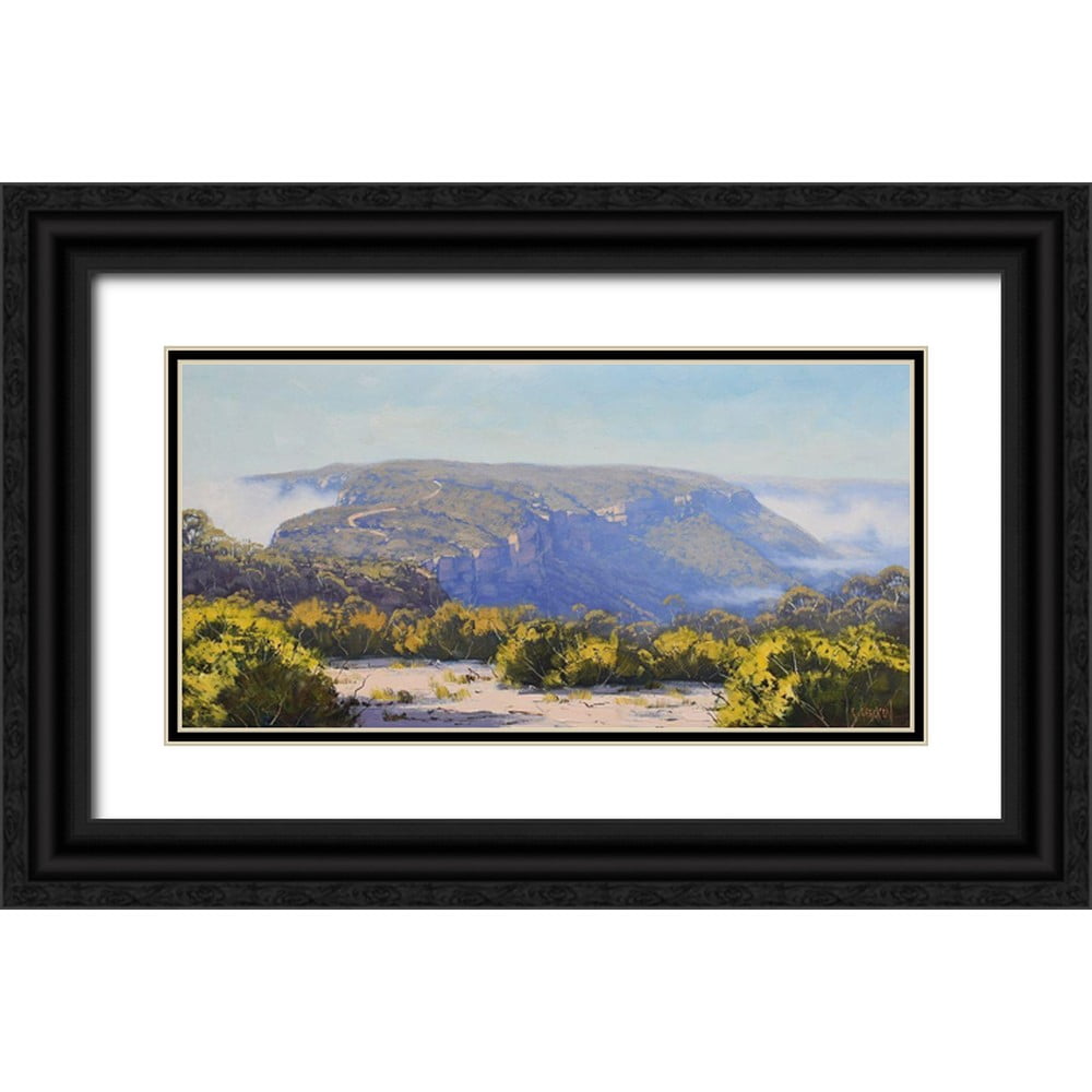 Gercken, Graham 18x11 Black Ornate Wood Framed with Double Matting ...