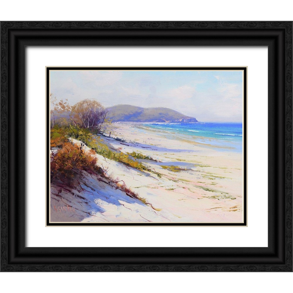 Gercken, Graham 32x26 Black Ornate Wood Framed with Double Matting ...