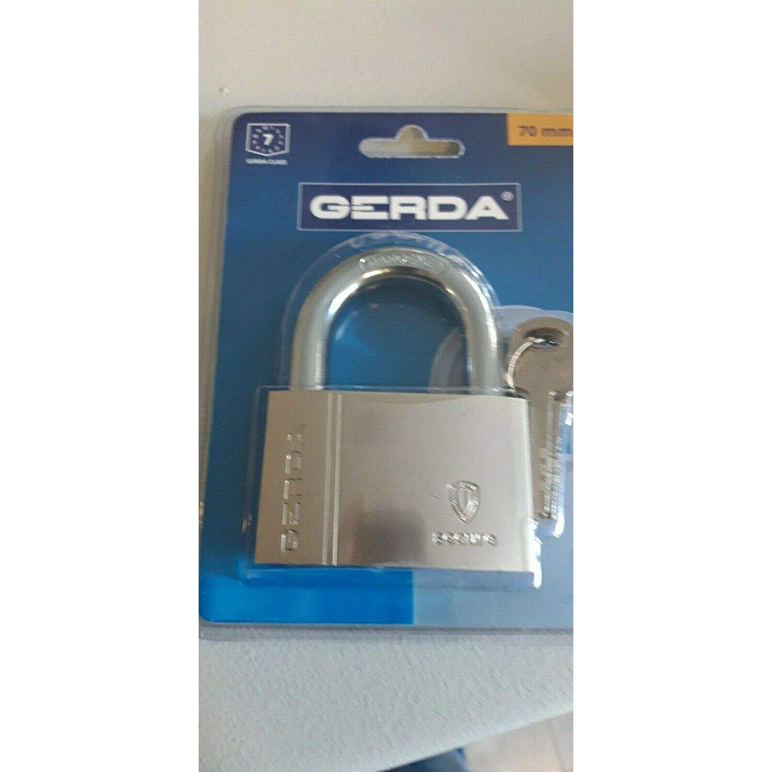 Gerda KSWS 70 /High Security Brass Padlock/with 3 Keys - Walmart.com