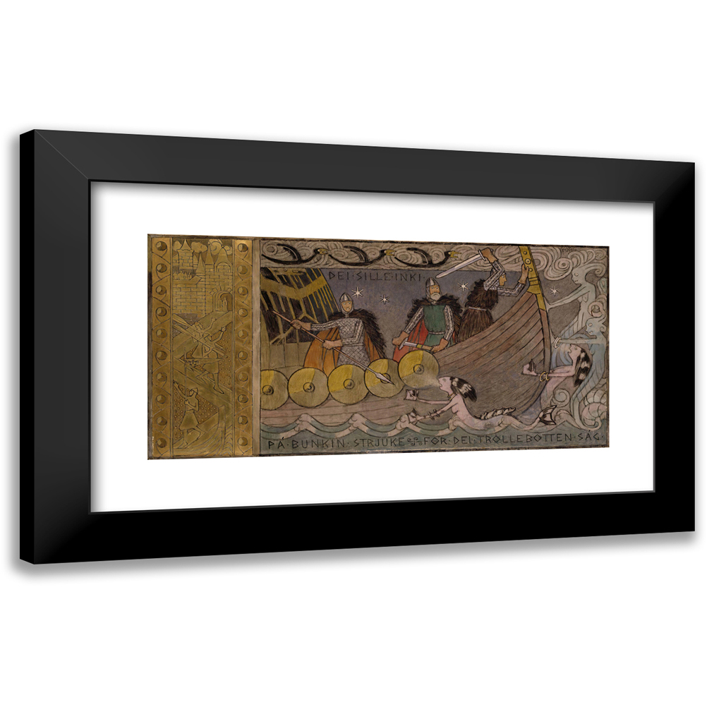 Gerhard Munthe 24x14 Black Modern Framed Museum Art Print Titled ...