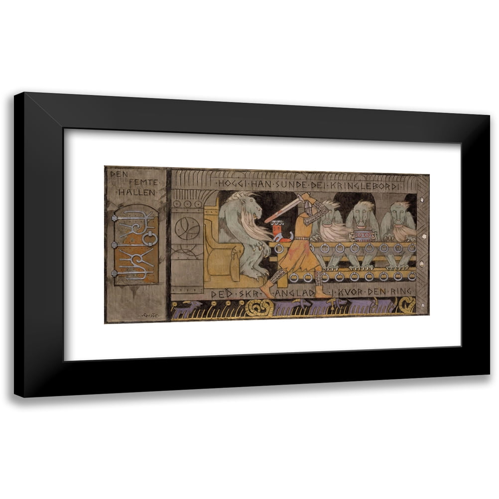 Gerhard Munthe 24x14 Black Modern Framed Museum Art Print Titled - The ...