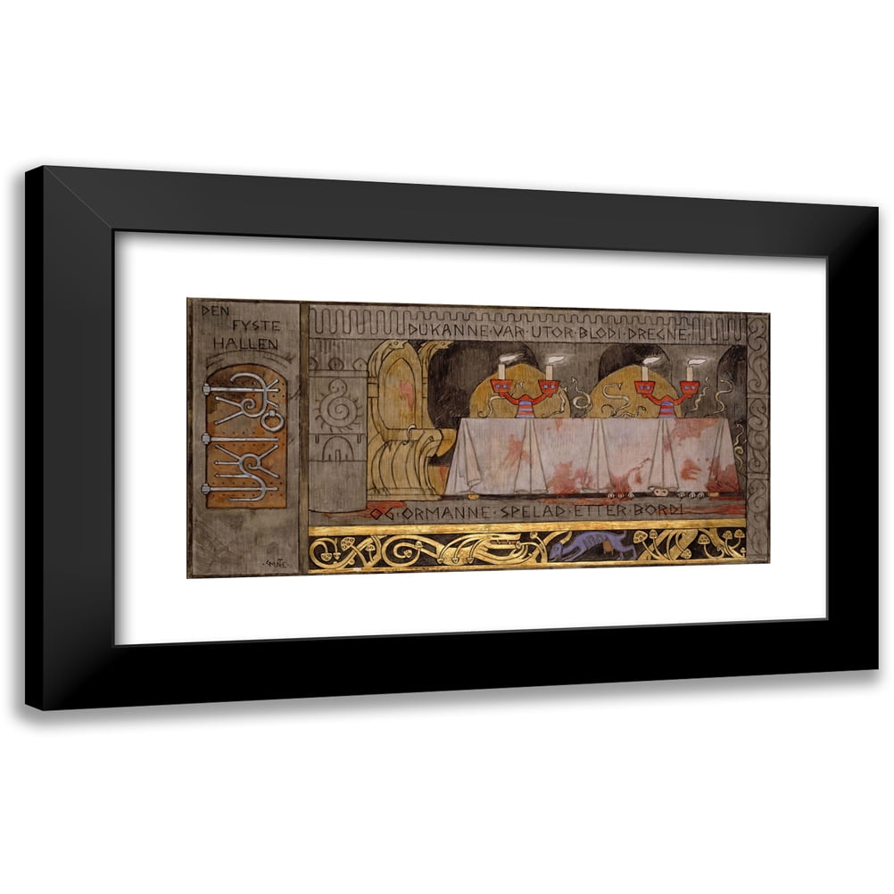 Gerhard Munthe 24x14 Black Modern Framed Museum Art Print Titled - The ...