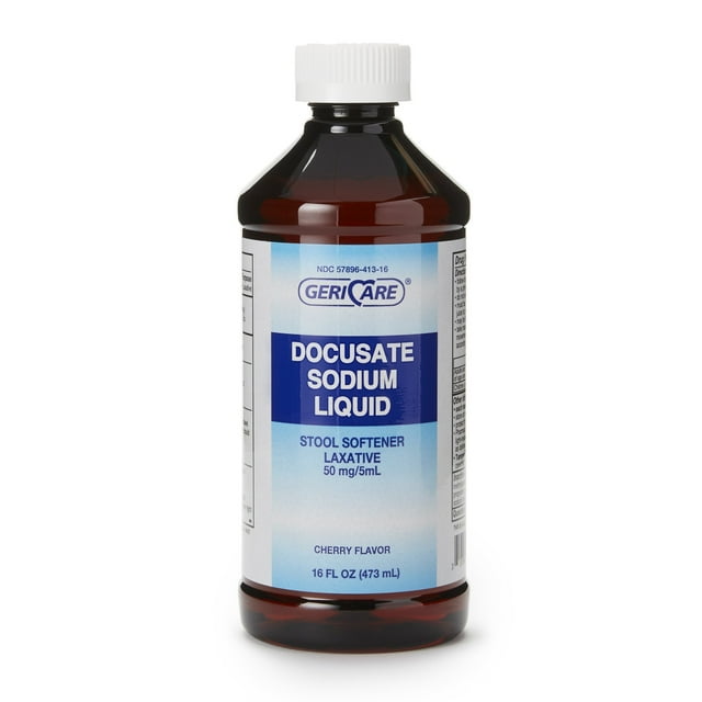 Geri-Care Docusate Sodium Stool Softener - Liquid Laxative, 16 oz, 1 ...
