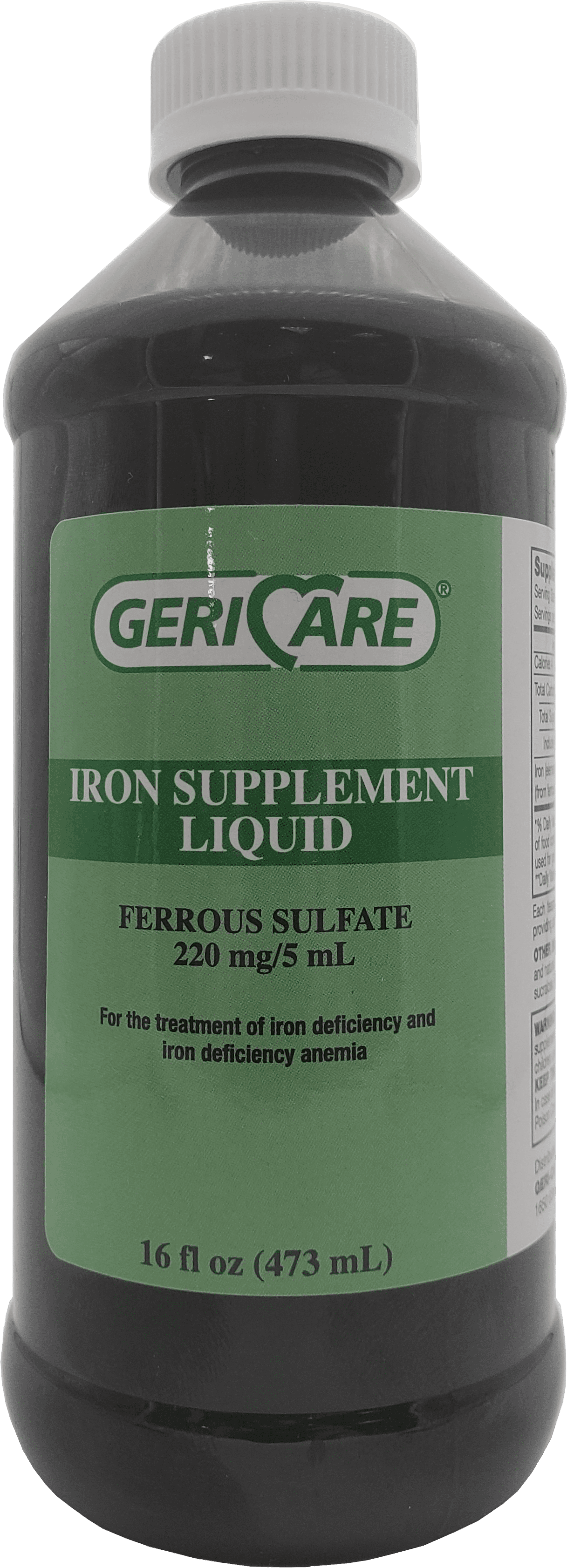 Geri-Care Iron Supplement, 220mg / 5mL, Liquid, 16 oz., 1 Count ...
