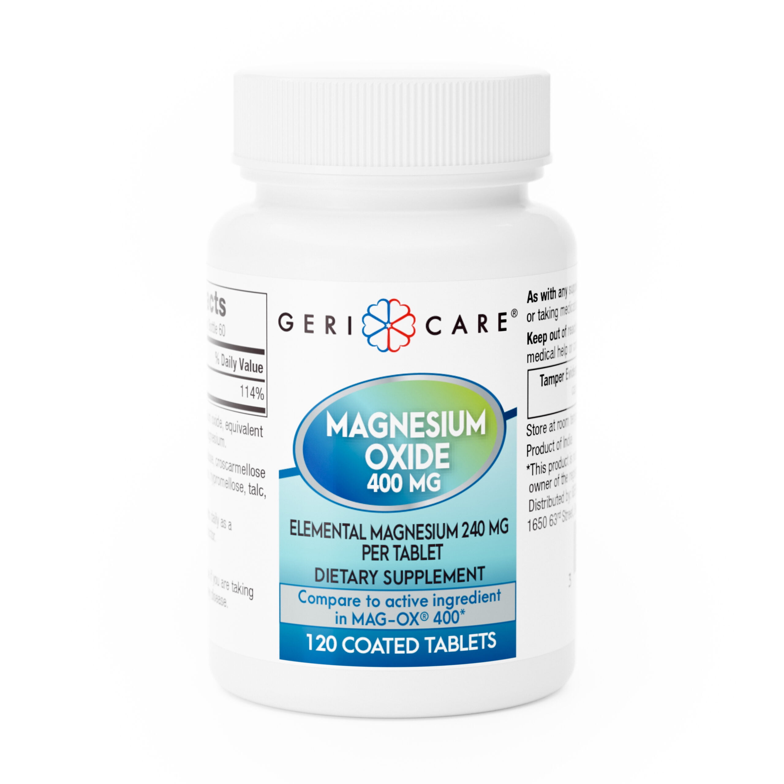 Geri-Care 400mg Magnesium Oxide Supplement, Improves Muscle & Nerve ...