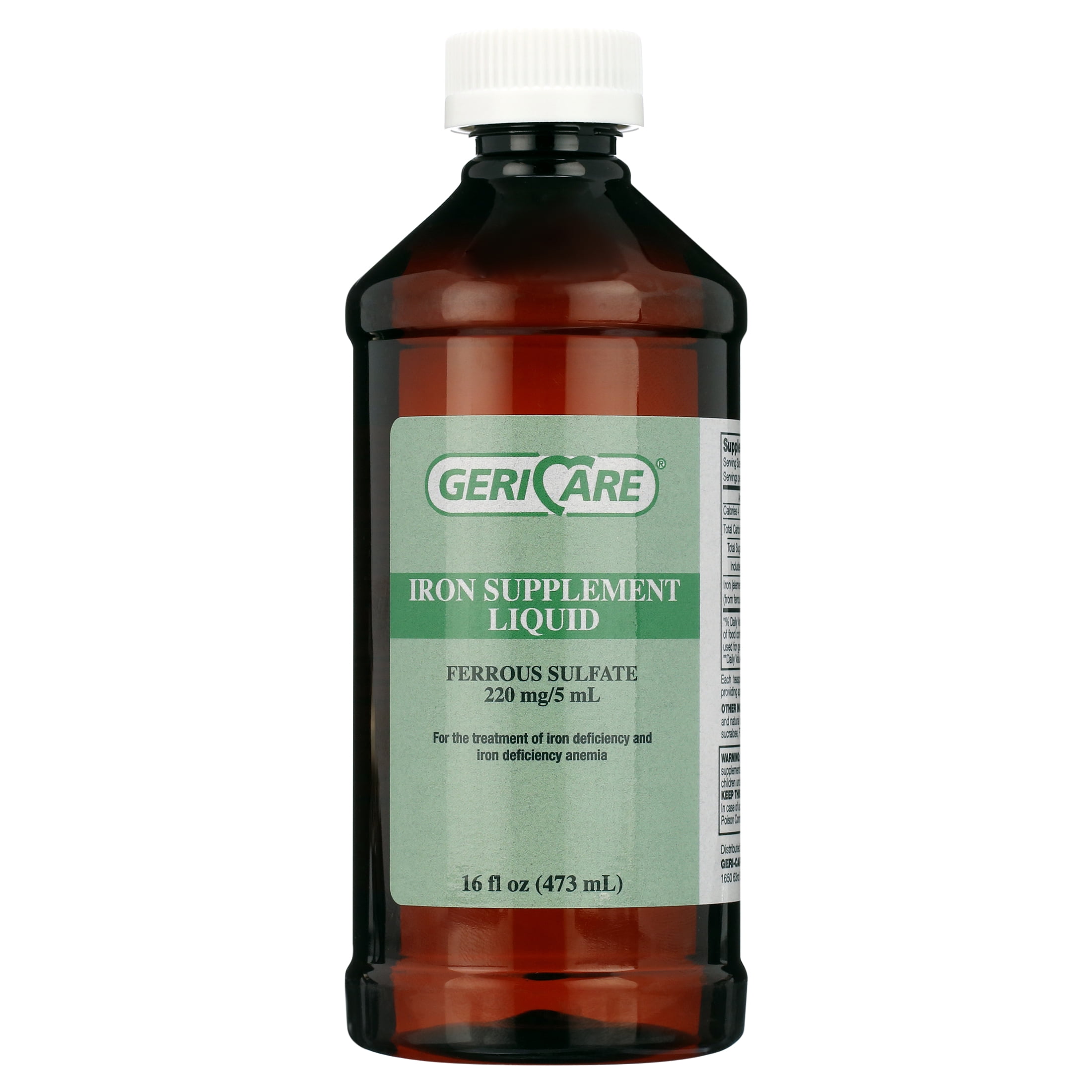 Geri-Care Mineral Supplement, Iron 220 mg Strength, Liquid Form 16 fl ...