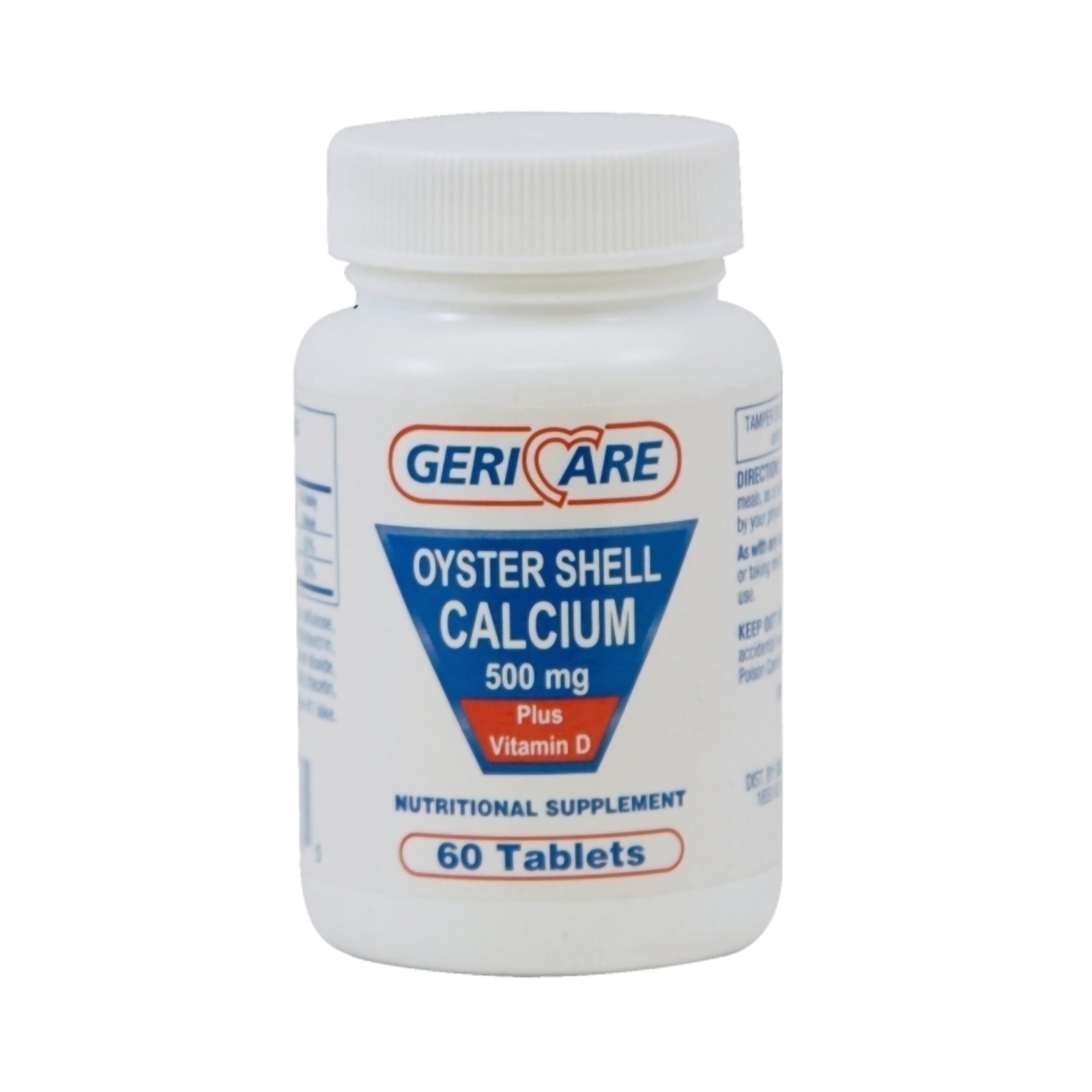 Geri-Care Oyster Shell Calcium Tablets Plus Vitamin D - Supplements ...