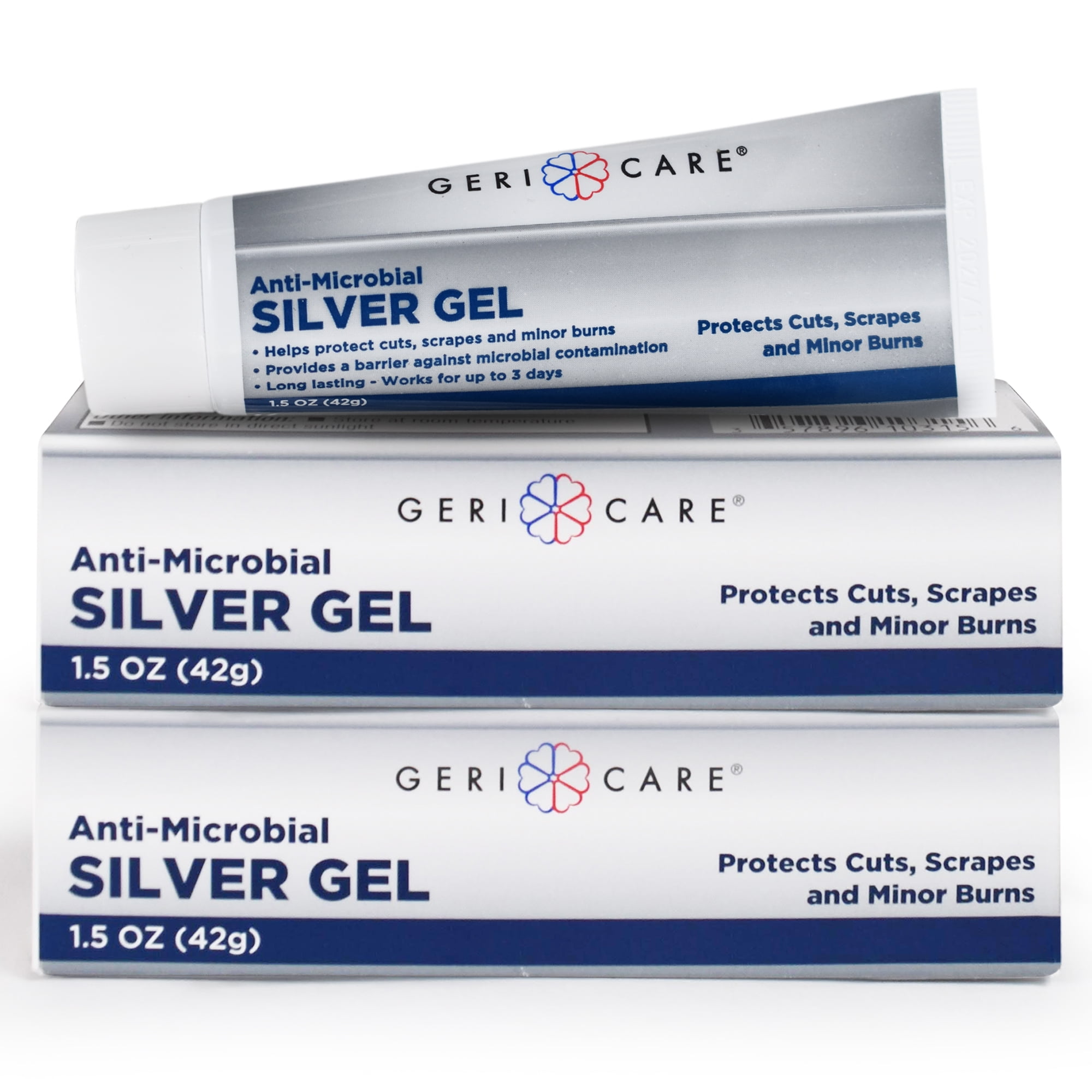 Geri-Care Silver Gel Wound Care Cream for Cuts, Scrapes, Burns - 55PPM ...