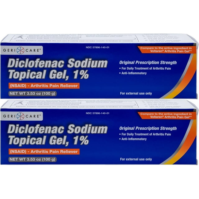 GeriCare, Diclofenac Sodium Tropical Gel / Cream, Arthritis Pain ...