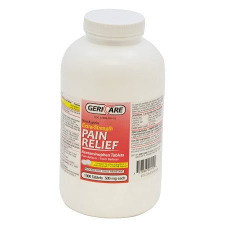 GeriCare Extra Strength Acetaminophen Pain Relief Fever Reducer Tablets ...