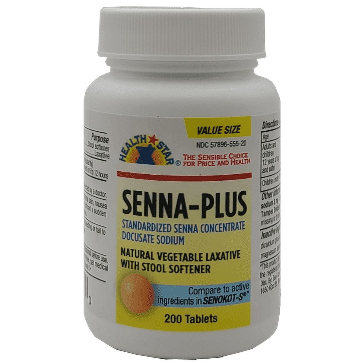GeriCare Senna Plus Laxative Tablets 50 mg | 8.6 mg Strength Docusate ...