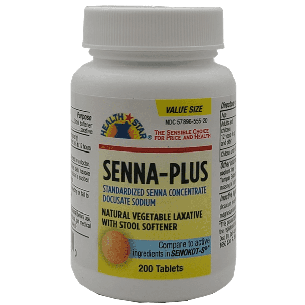 GeriCare Senna Plus Laxative Tablets 50 mg | 8.6 mg Strength Docusate ...