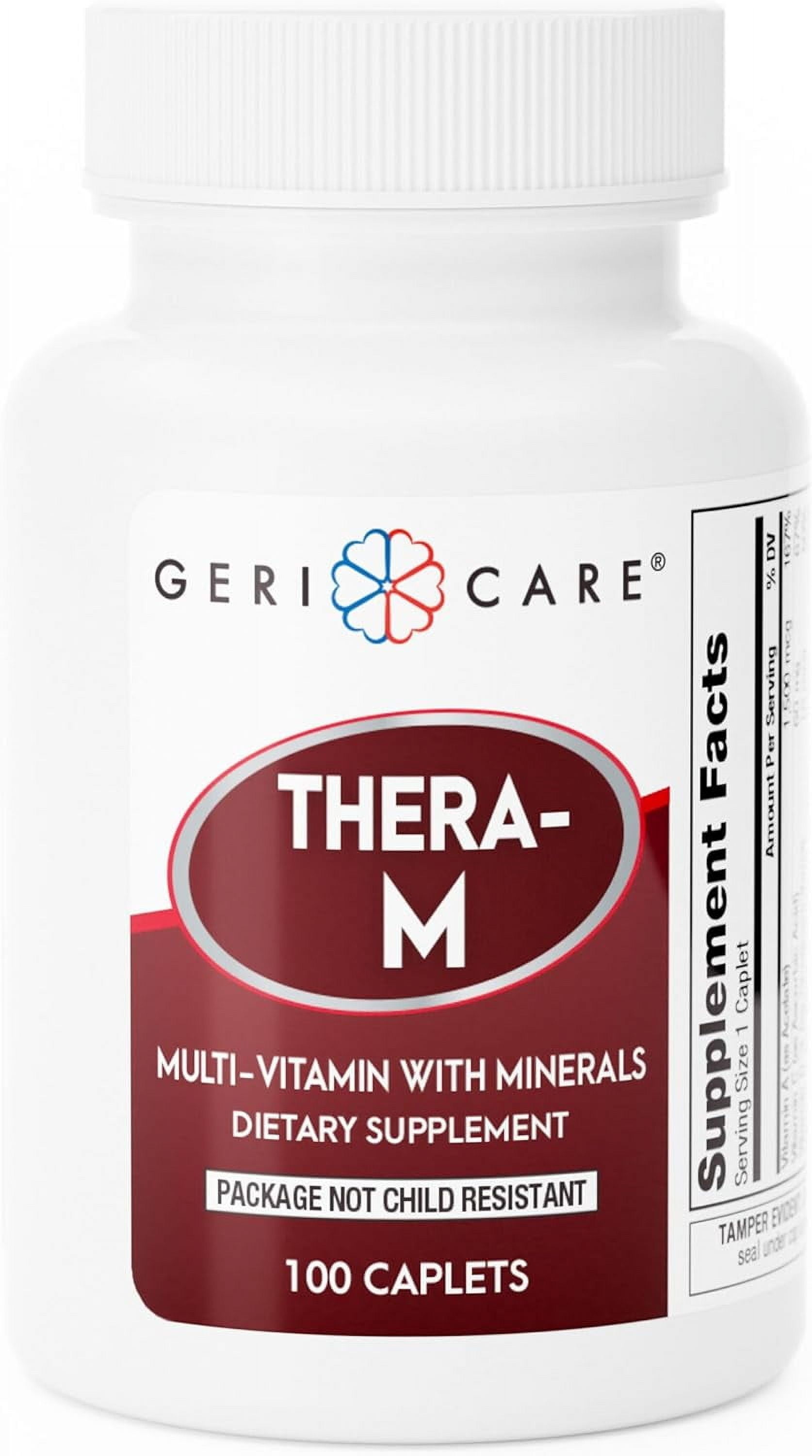 GeriCare Thera High Potency Multivitamin with Mineral Caplets, 100 ...