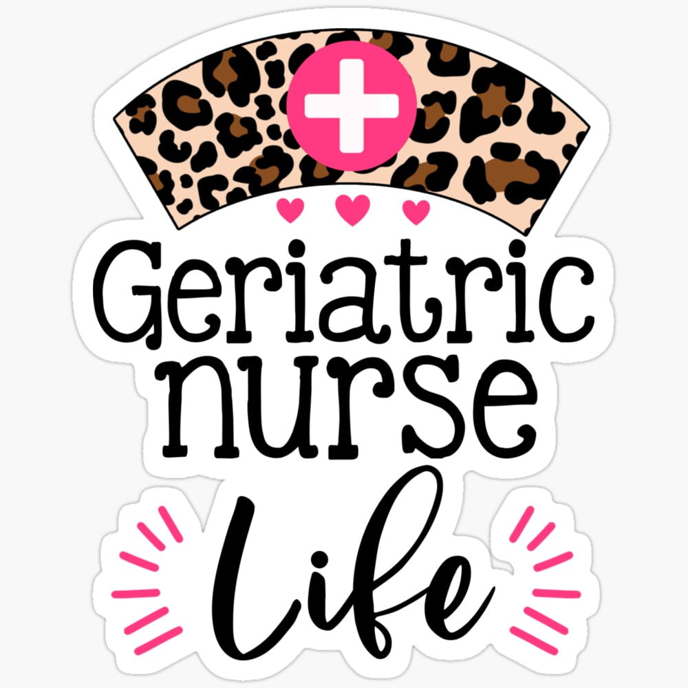 Geriatric Nurse Nursing Gift Rn Medical Stethoscope Heart Healthcare ...