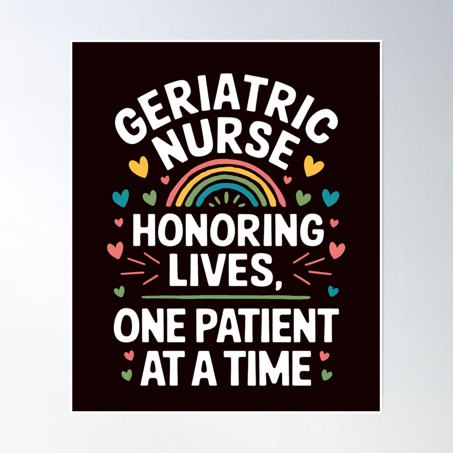 Geriatric Nursing Squad Design For Elderly Geriatric Nurse Poster Wall ...