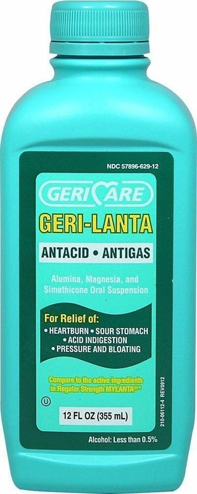 Geri-Care Geri-Lanta Liquid Antacid, Heartburn and Gas Relief, Regular ...