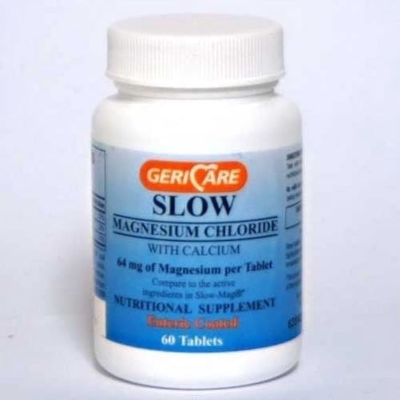 Gericare Slow Magnesium Chloride Calcium Nutritional Supplement Tablets ...