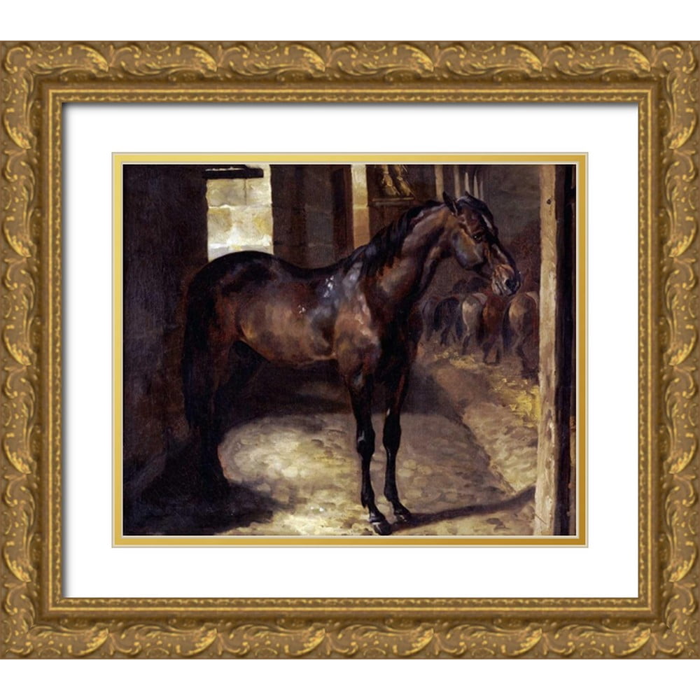 Gericault, Theodore 31x26 Gold Ornate Wood Framed with Double Matting ...