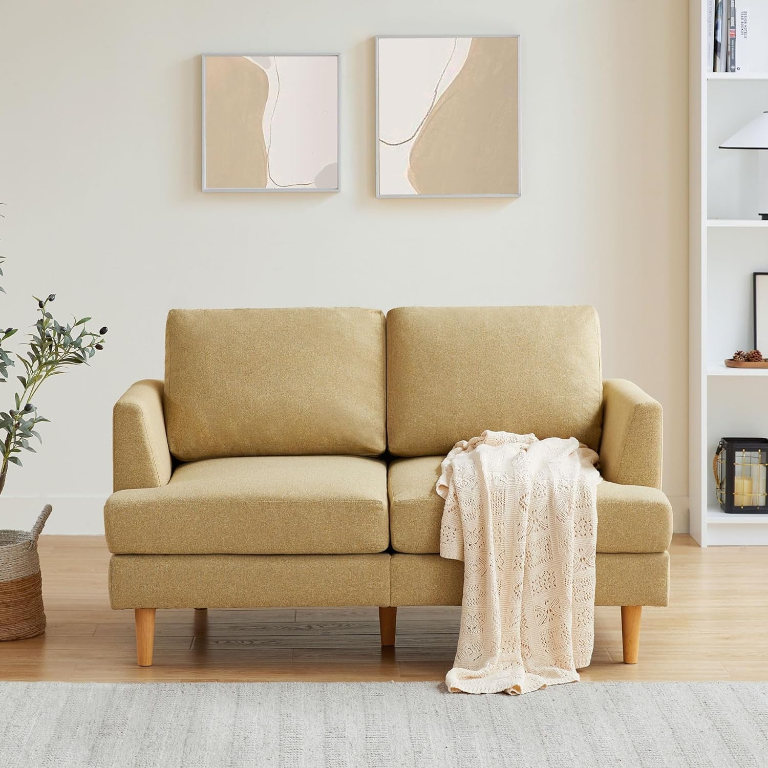 Gericco Loveseat Sofa, Mid Century Modern Decor Love Seat Couches for ...