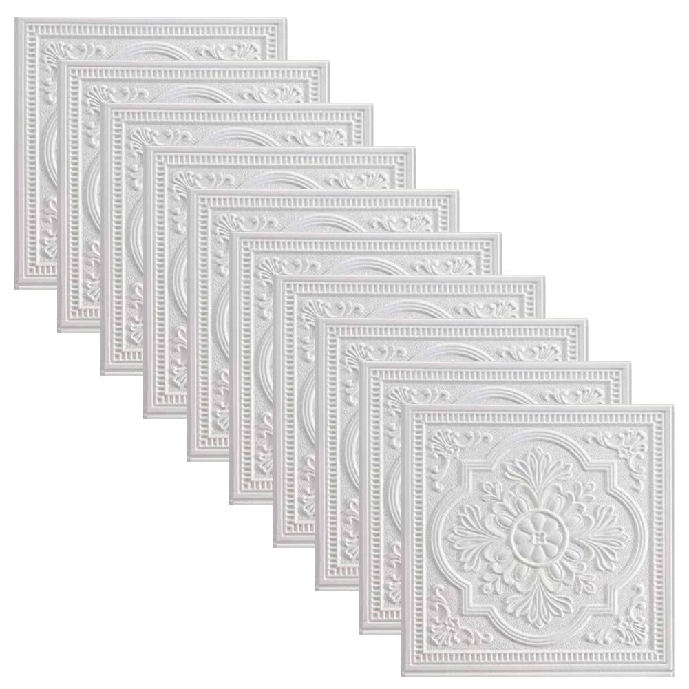 Gerich 1/10PCS 3D Tile Stone Brick Wall Sticker Soft Foam Panels ...