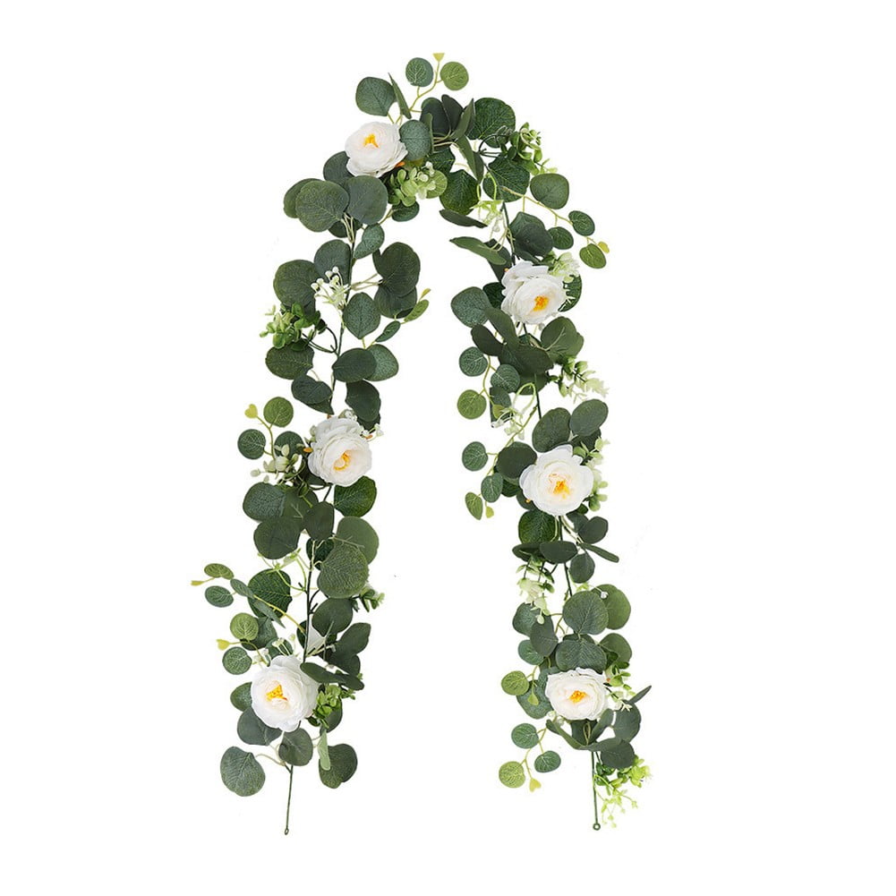 Gerich 1.8N 1.95M 2M Simulation Wall-mounted Green Rattan Wedding Rose ...