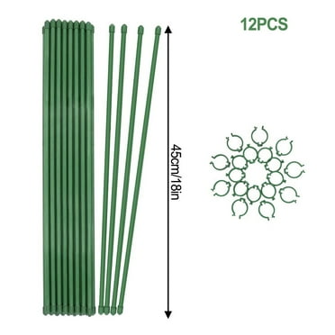 Casewin 50 Pcs Plant Sticks Green Plant Stakes, Plant Support Garden ...