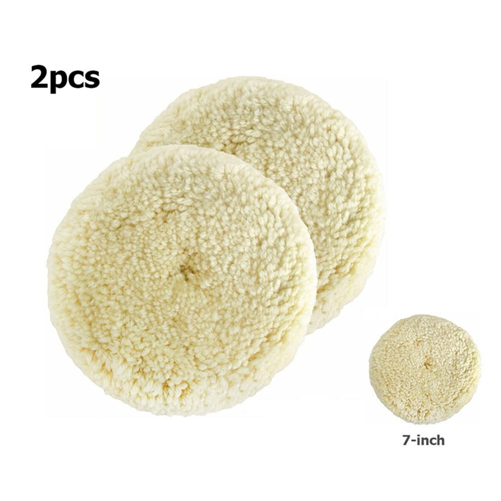 Gerich 2 Pack Wool Polishing Pads 5\"-7\" Buffing Pad Hook & Loop for ...