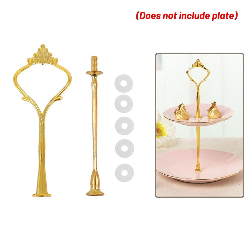 Gerich 2 Tier Cake Plate Stand Holder,Centre Handle Rods Fittings ...