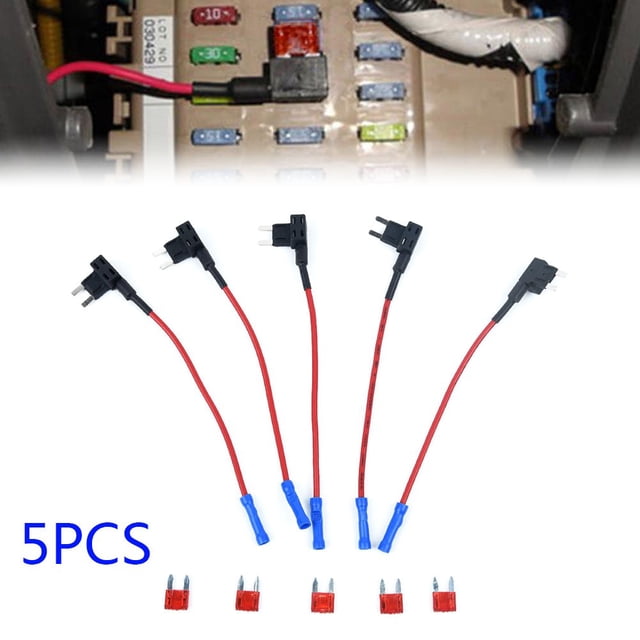 Gerich 5 Pcs 12V Car Add-a-Circuit Fuse Tap Standard Mini Fuse Taps ...