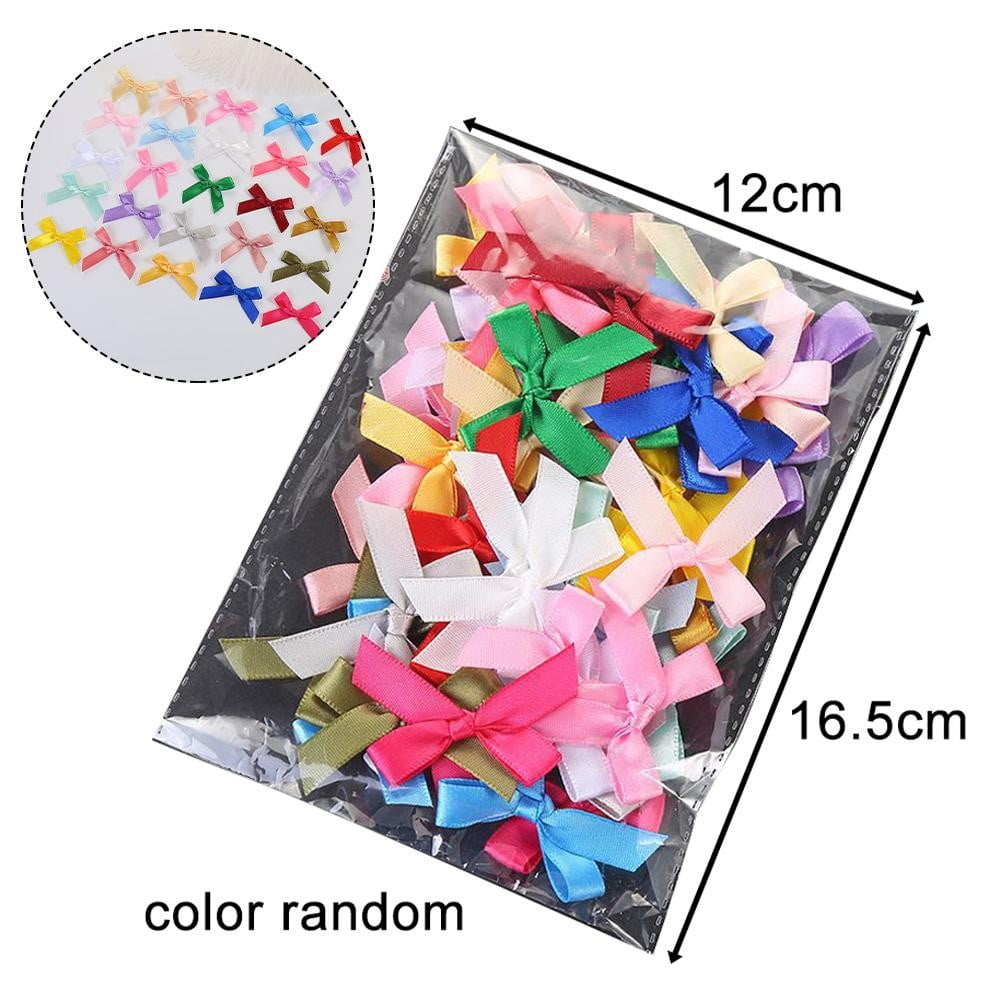 Gerich 50 Pcs Satin Bows 5cm Self Adhesive Craft Satin Ribbon Bows,Soft ...