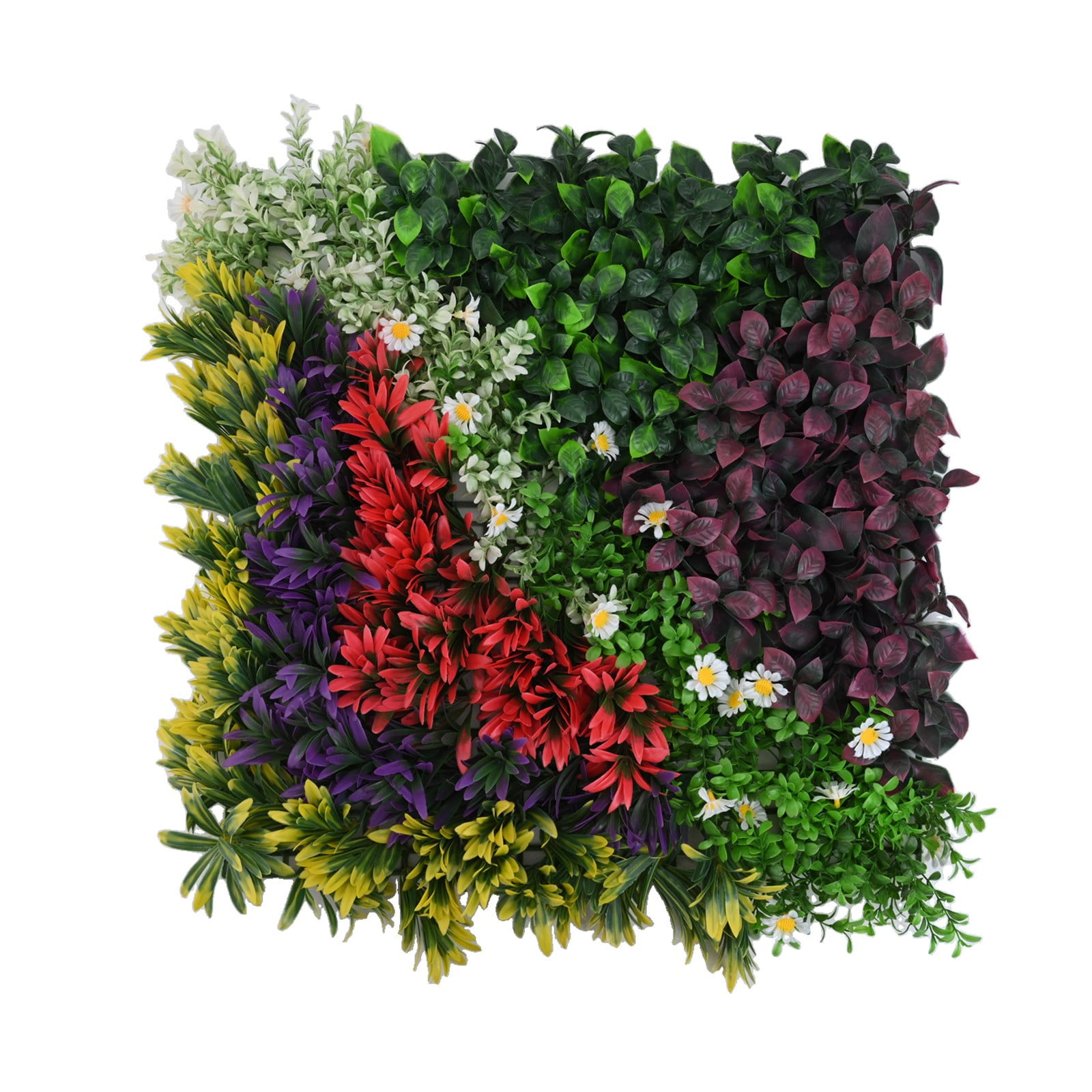 Gerich 50X50 Artificial Plant Wall Reusable Panel Plastic Garden Grass ...