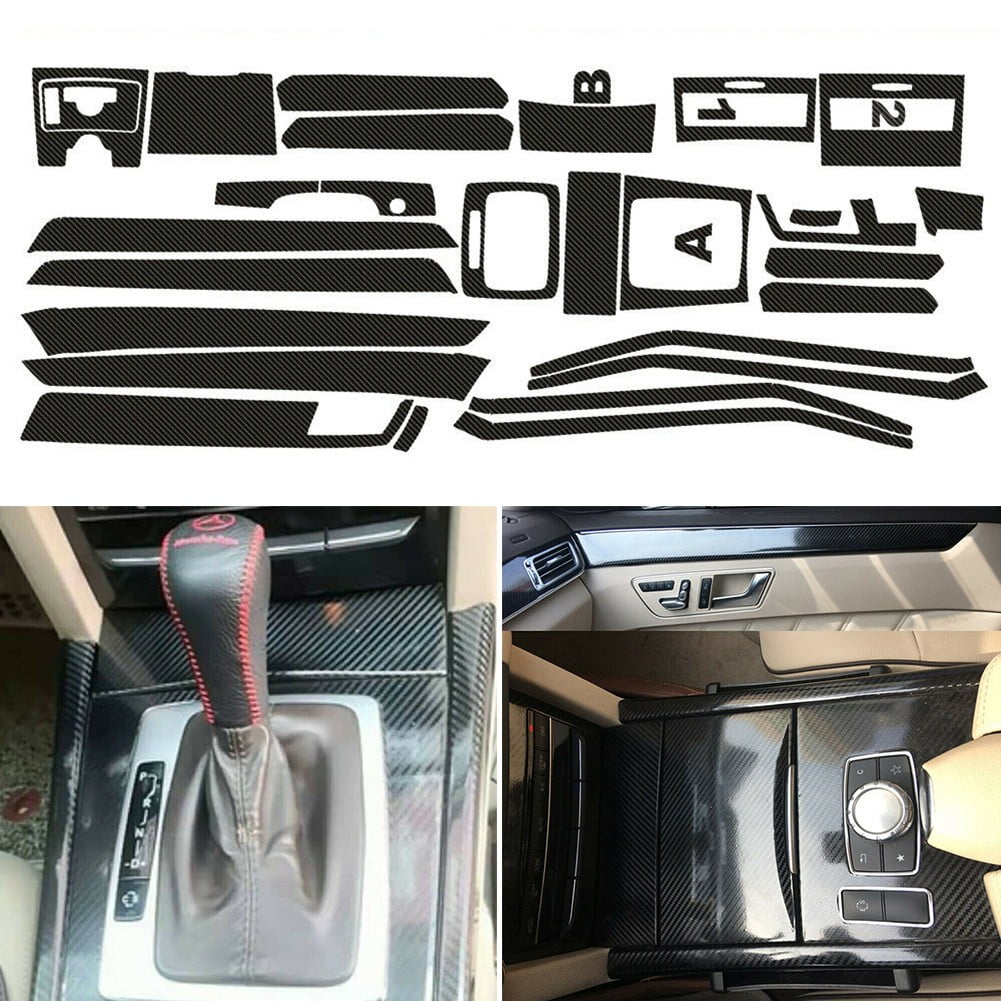 Gerich 5D Carbon Fiber Pattern Interior DIY Trim Decals for Mercedes ...