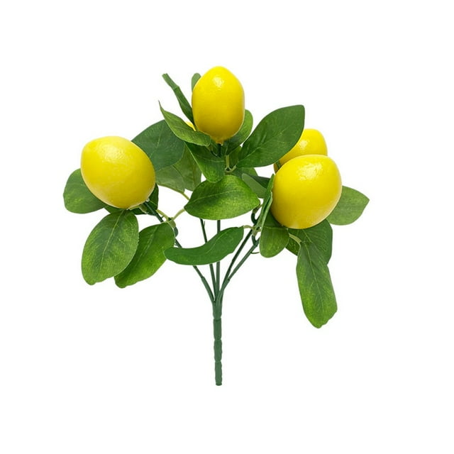 Gerich Artificial Lemon Bunch Spring Green Plant Cuttings Decorative ...
